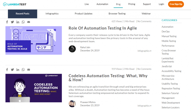 Top 22 Selenium Automation Testing Blogs To Look Out In 2020 | LambdaTest