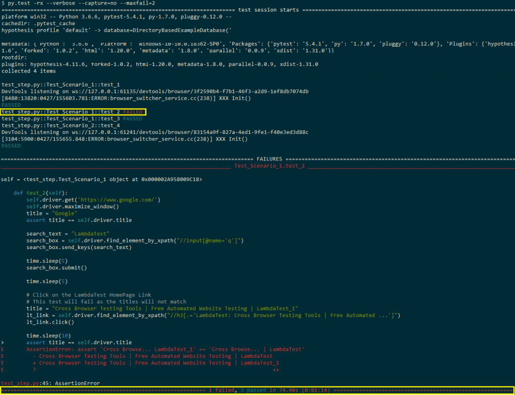 How To Stop Test Suite after N Test Failures in Pytest? | LambdaTest