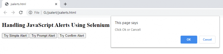 Javascript Alert In Selenium Webdriver Using Python Lambdatest 0481