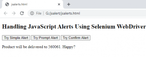 How to Handle JavaScript Alert in Selenium WebDriver Using Python?