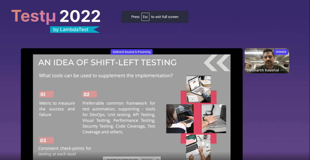 An Idea Of Shift Left Testingwhat Why How And When Siddharth Kaushal Testμ 2022 Lambdatest