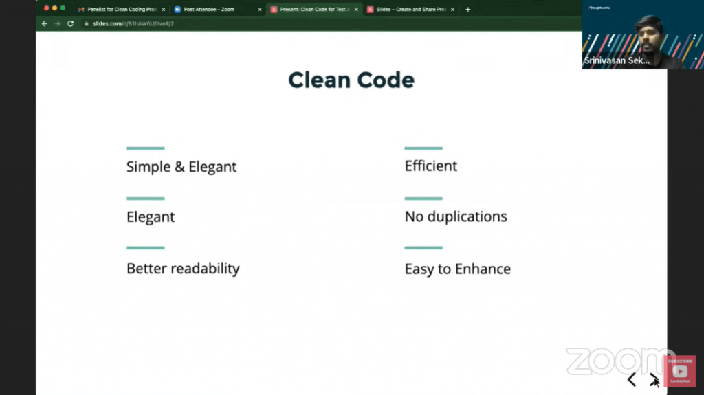 Webinar: Clean Coding Practices for Test Automation | LambdaTest