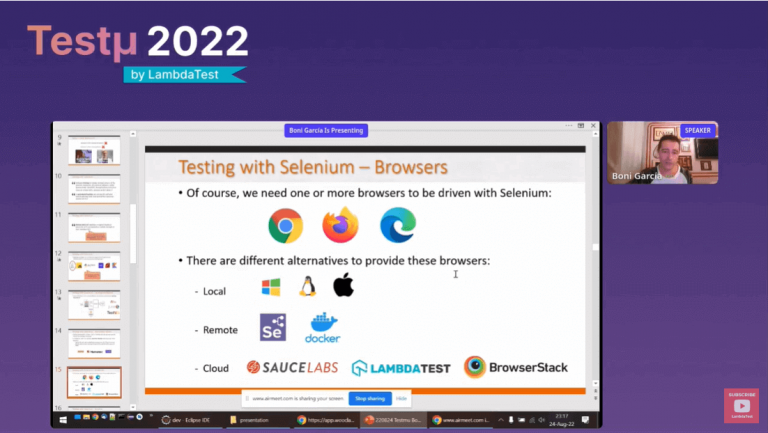 Developing End-to-End Tests With Selenium 4 And Java: Boni García ...