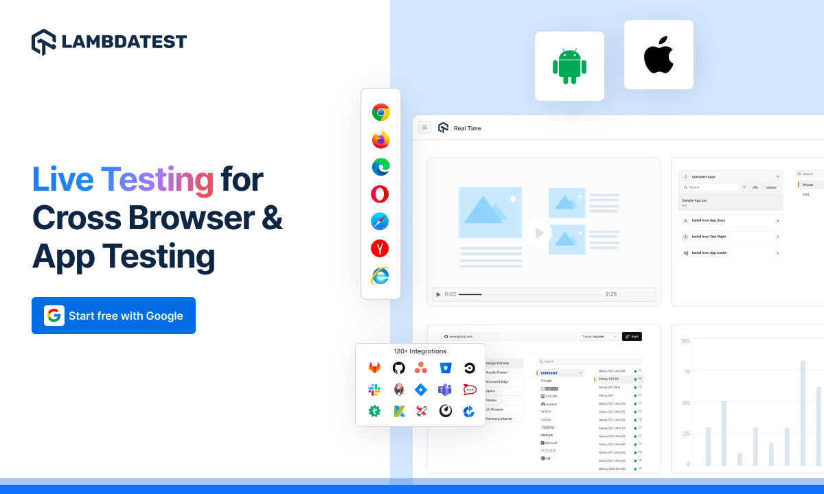 Live Testing On LambdaTest | Web Testing and App Testing