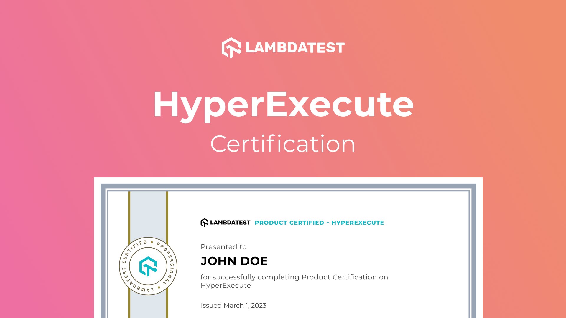 Hyperexecute Certification Showcase Your Test Automation Expertise 6346