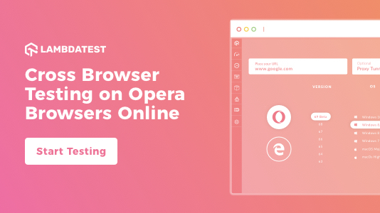 Test on Opera Browser Online | LambdaTest