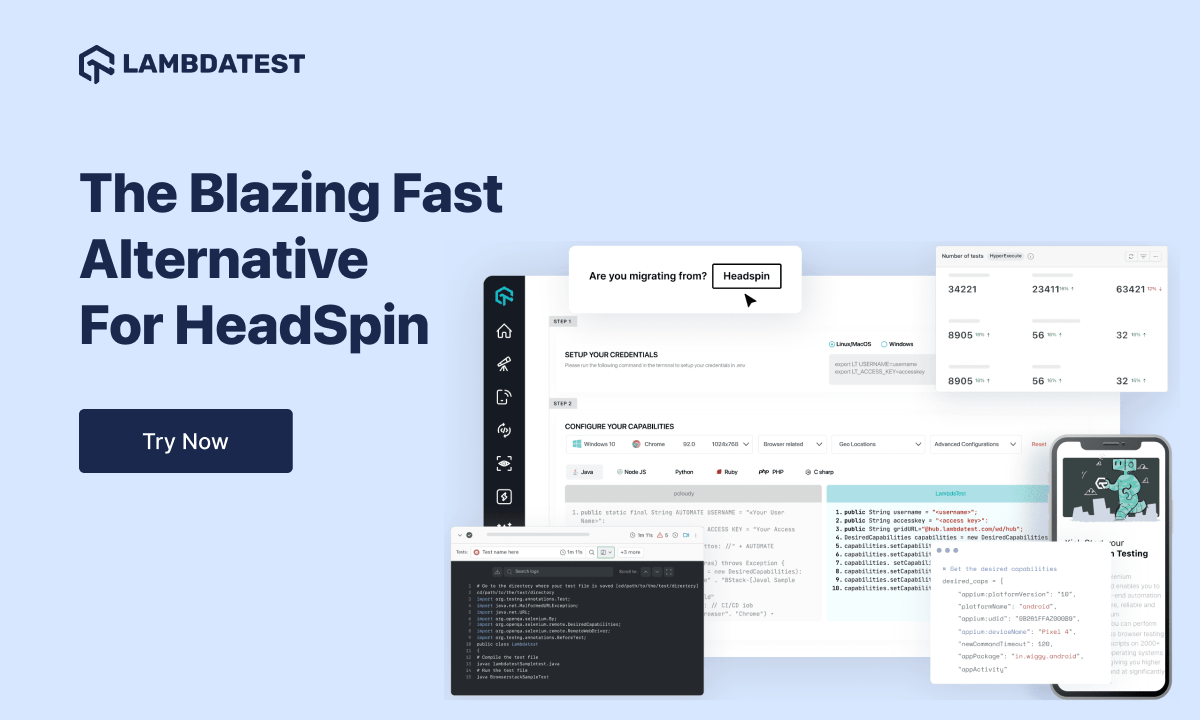 HeadSpin Alternative | Blazing Fast Alternative to HeadSpin