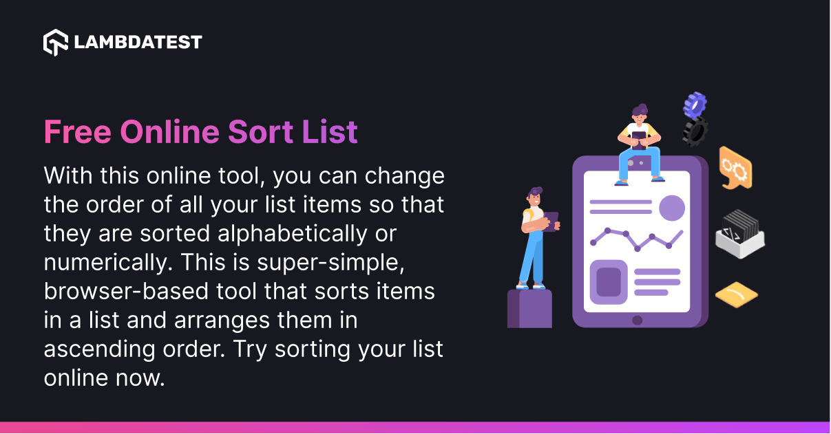 Sort Lists Online Tool | LambdaTest
