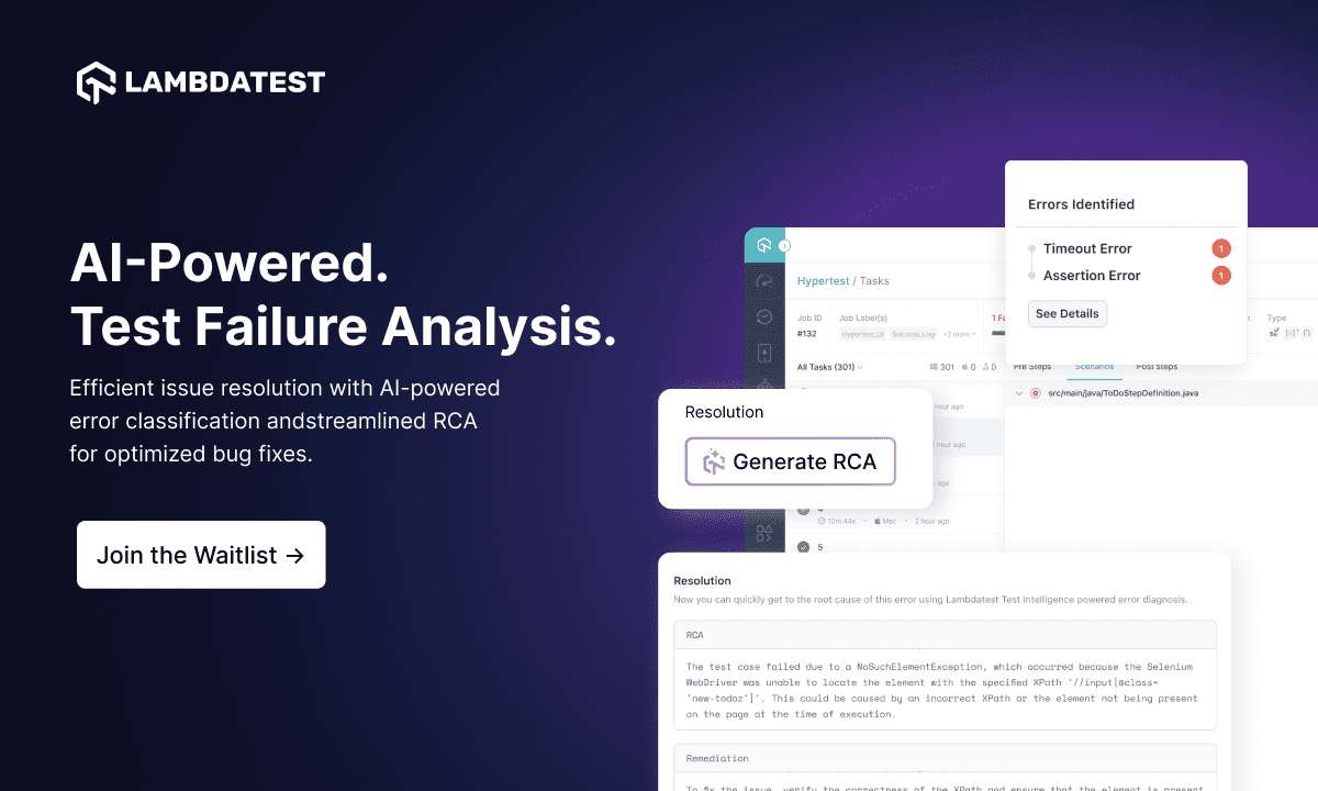 AI-Native Test Failure Analysis | LambdaTest