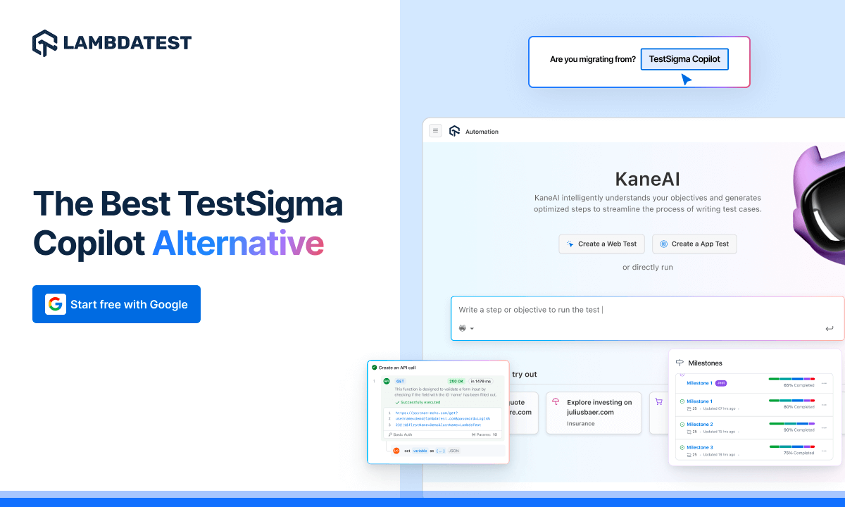 Best Testsigma Copilot Alternative| Testsigma Copilot vs LambdaTest