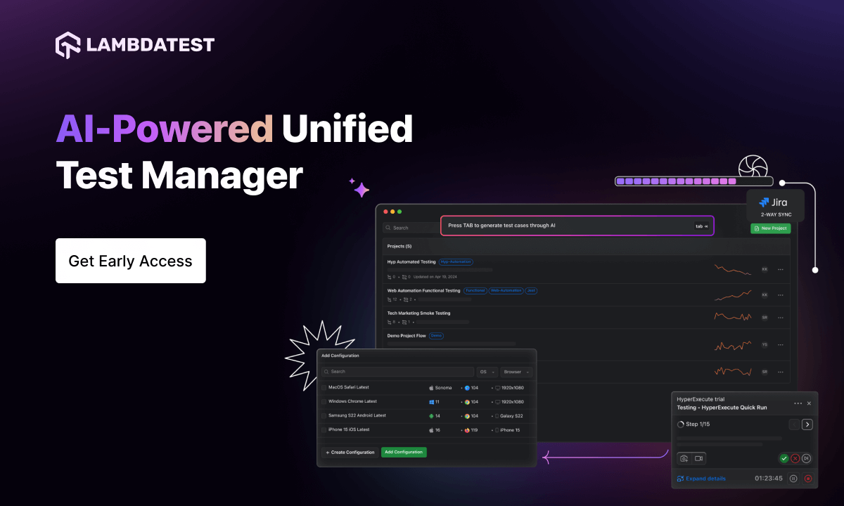 Unified Test Manager With LambdaTest