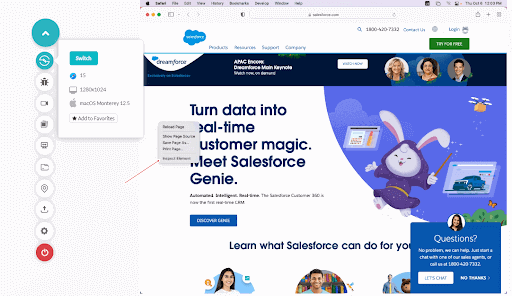 How to inspect on MacBook?