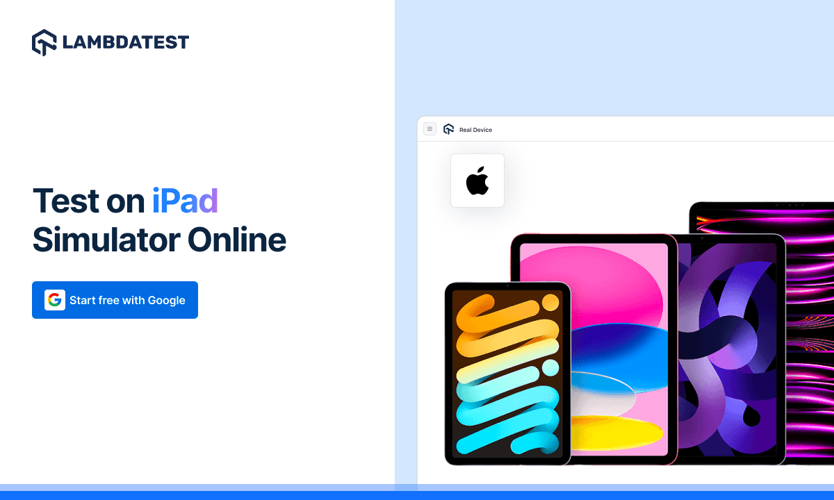 iPad Simulator Online For Website And Native App Testing