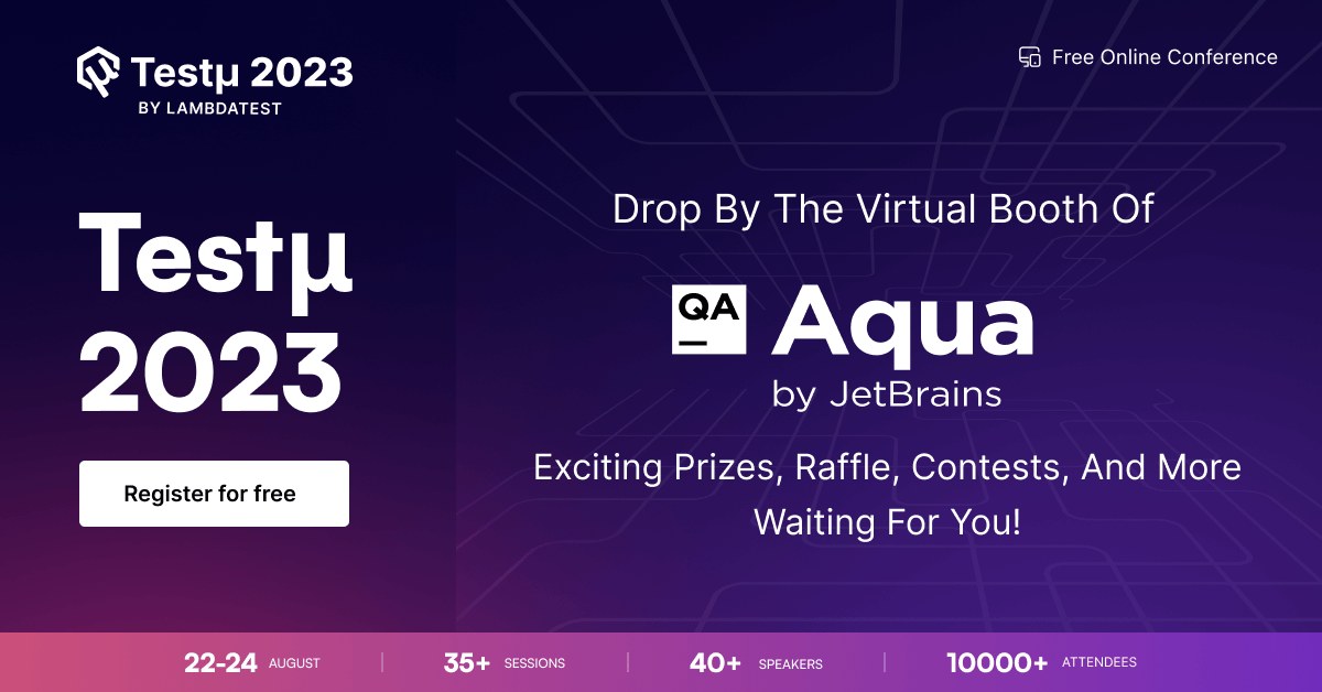 Conference: Meet JetBrains Aqua - Join the Free Online Testµ Conference ...