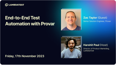 Experience (XP) Webinar Series | LambdaTest